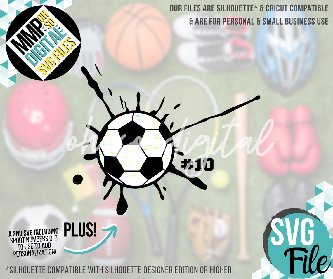Soccer Ball Paint Splatter SVG Soccer Splat Soccer Season - Etsy