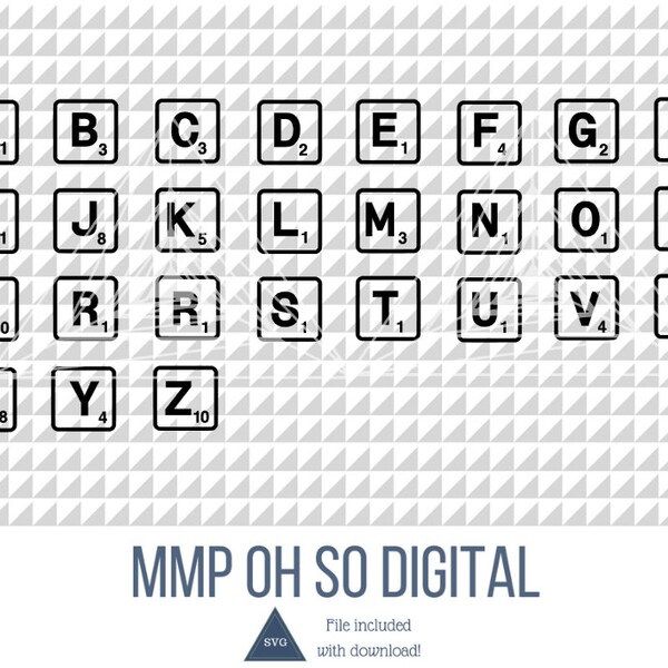 Letters in Squares Font Svg - Etsy
