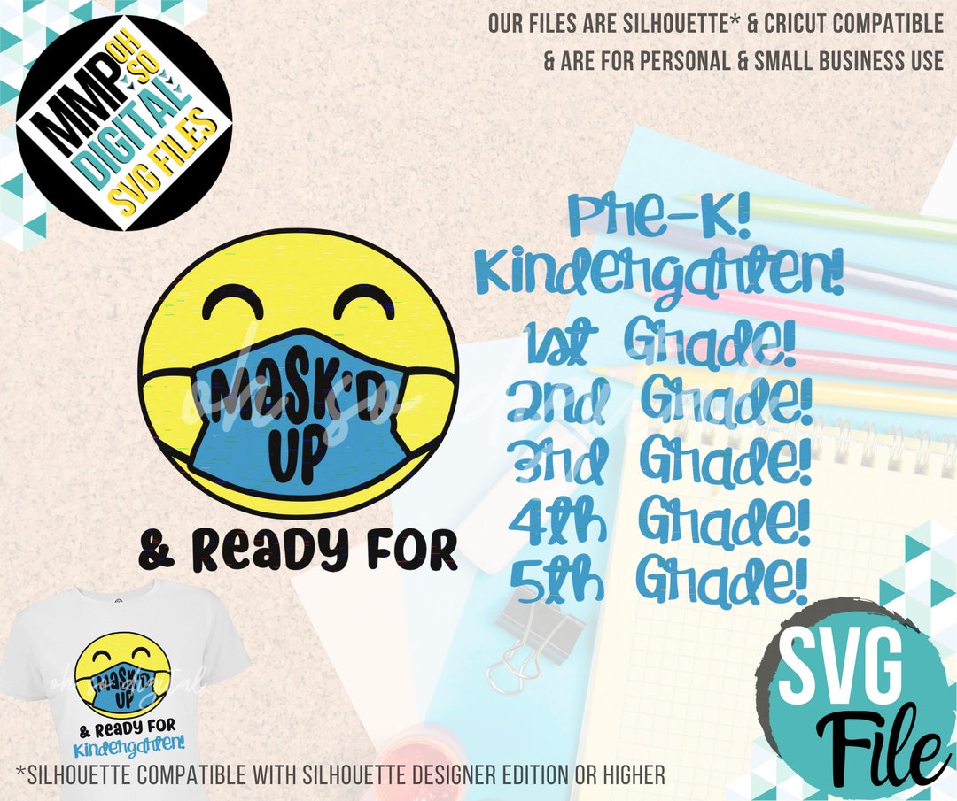 Back to School SVG, Smiley Face, Kindergarten, 1st Grade, 2nd Grade ...