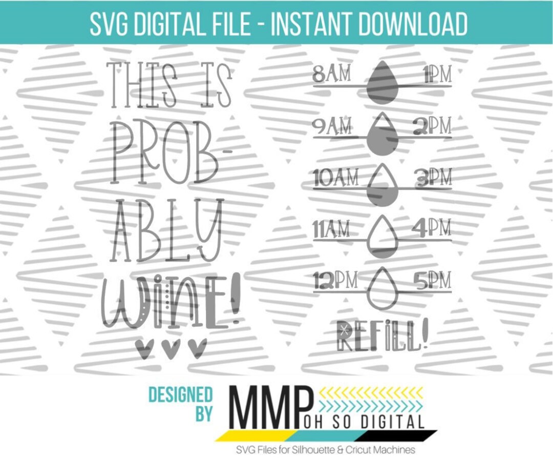 Buy Water Bottle SVG, Water Tracker SVG, Water Bottle Decal, Probably ...