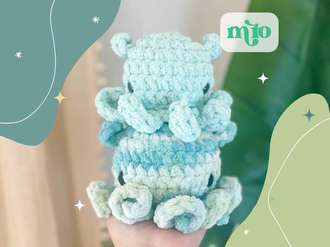 Dumbo Octopus Plushies Crochet Stuffed Animal Toy Personalized Gift ...
