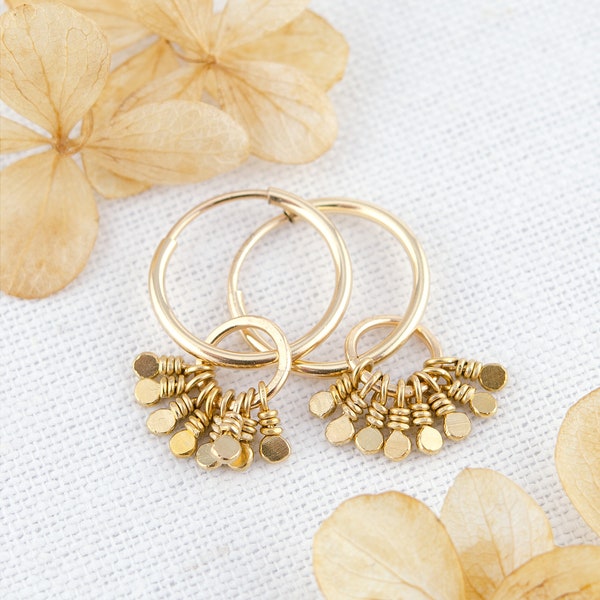 Charm Hoop Earrings - Etsy