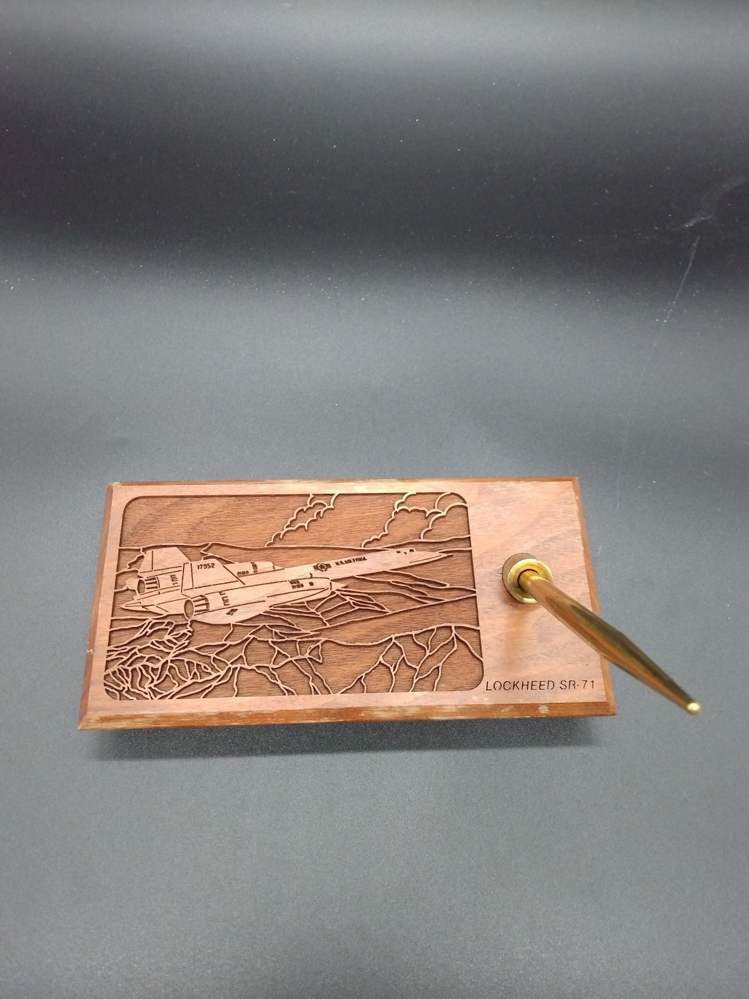 Vintage Lasercraft Laser Engraved US Air Force Military Blackbird SR-71 ...