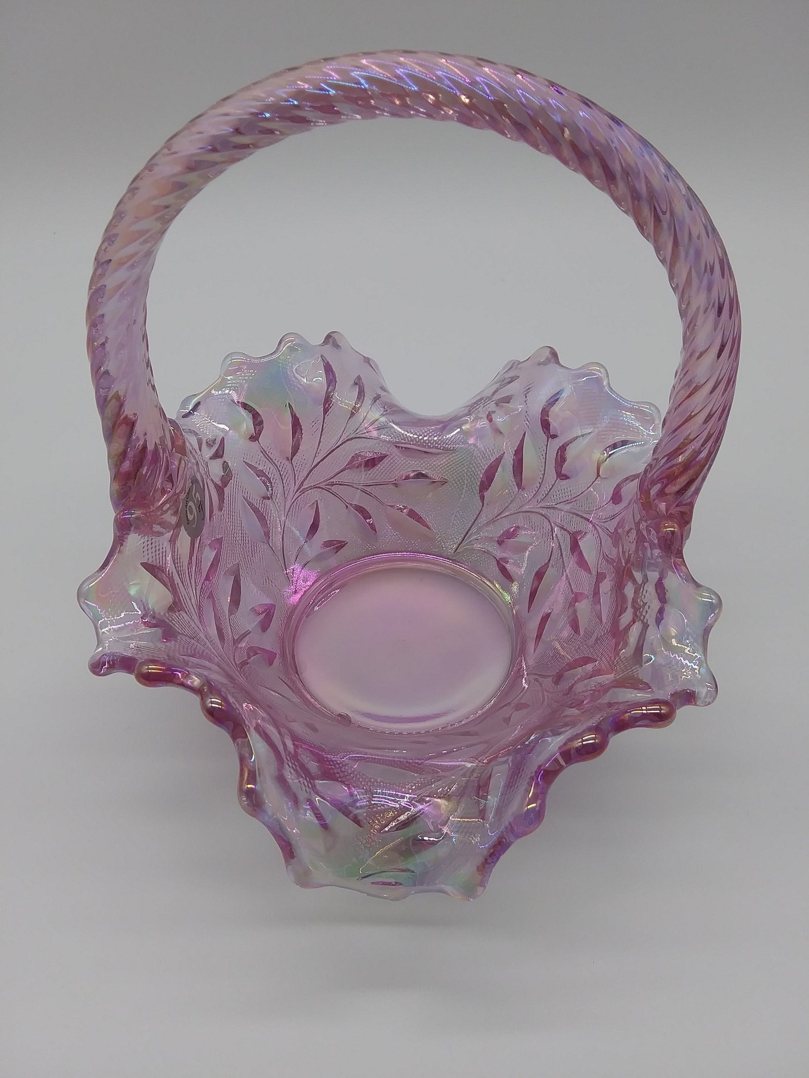 Vintage Fenton Glass 95th Anniversary Dusty Rose Pink Carnival Etsy