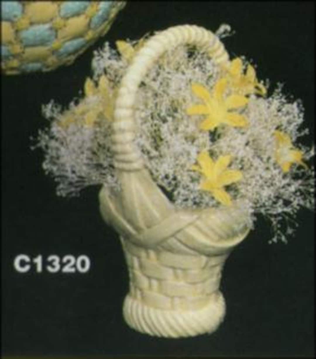 Vintage 1985 Ceramichrome 1320 Wicker Woven Basket & Handle Round ...