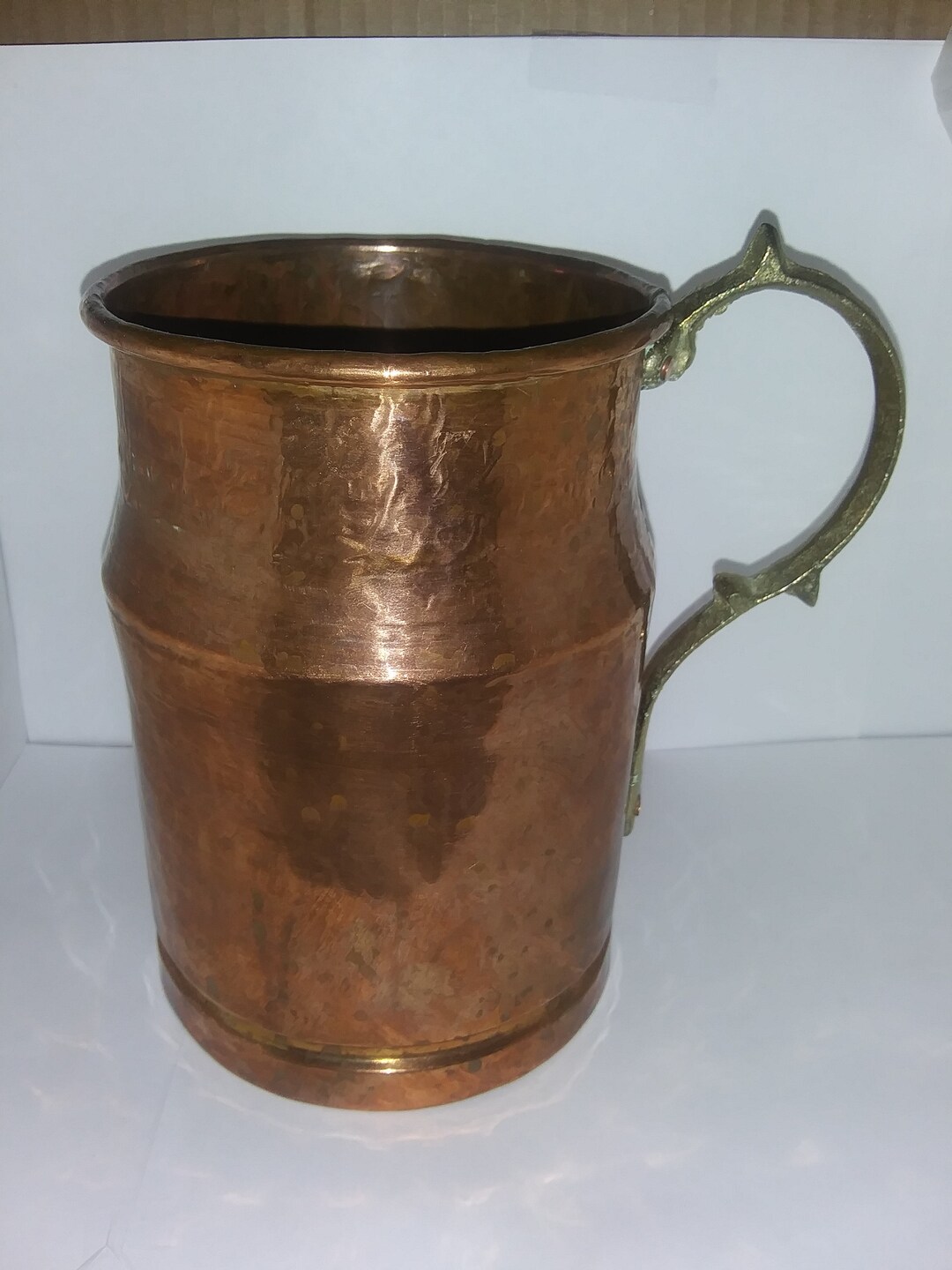 Vintage Turkish Hammered Copper Brass Handle Pitcher Jug - Etsy