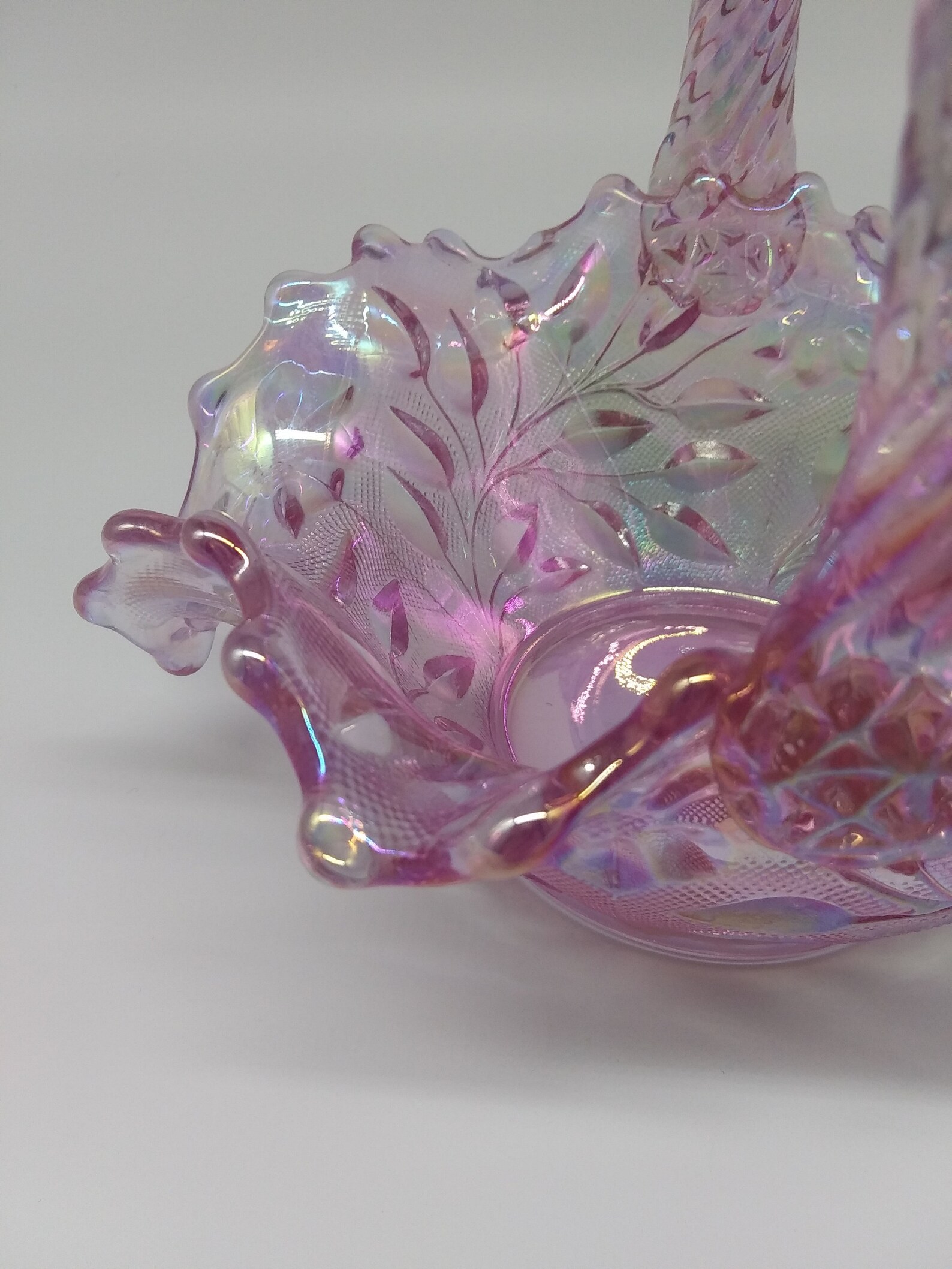 Vintage Fenton Glass 95th Anniversary Dusty Rose Pink Carnival - Etsy