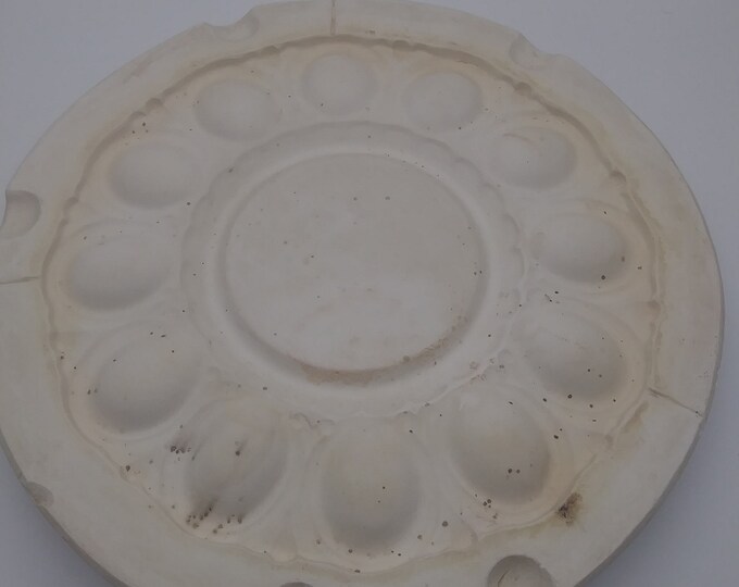 Vintage Large 11 1/2" Victorian French Round Deviled Egg Serving ...