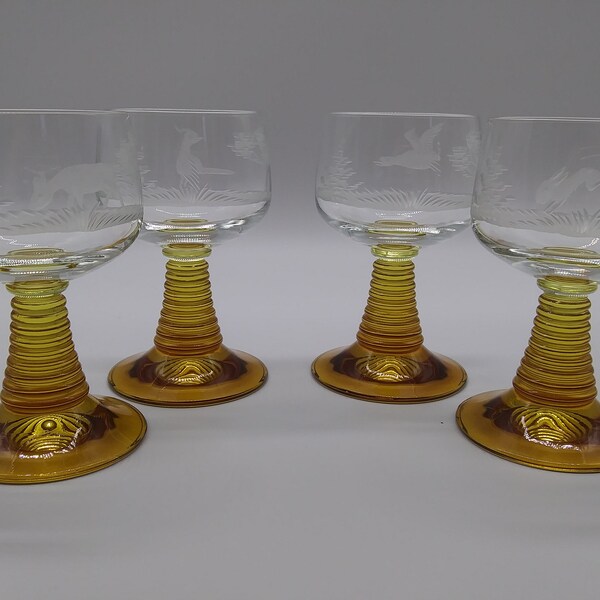 German Crystal Wine Glasses - Etsy