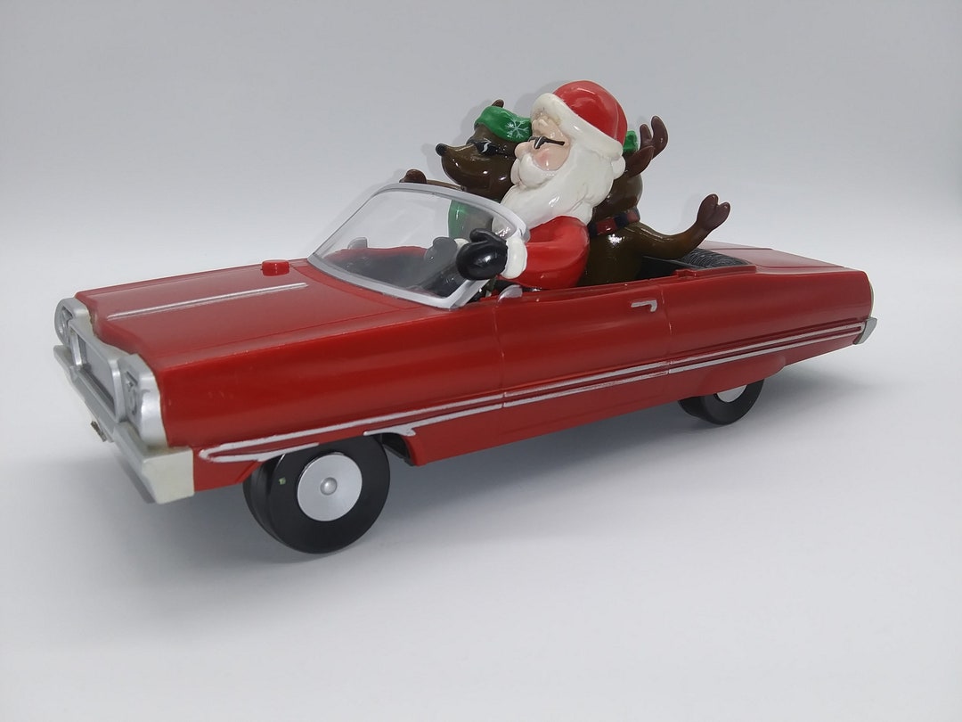 Vintage Gemmy Christmas Santa Reindeer Bobbleheads Red Chevy - Etsy