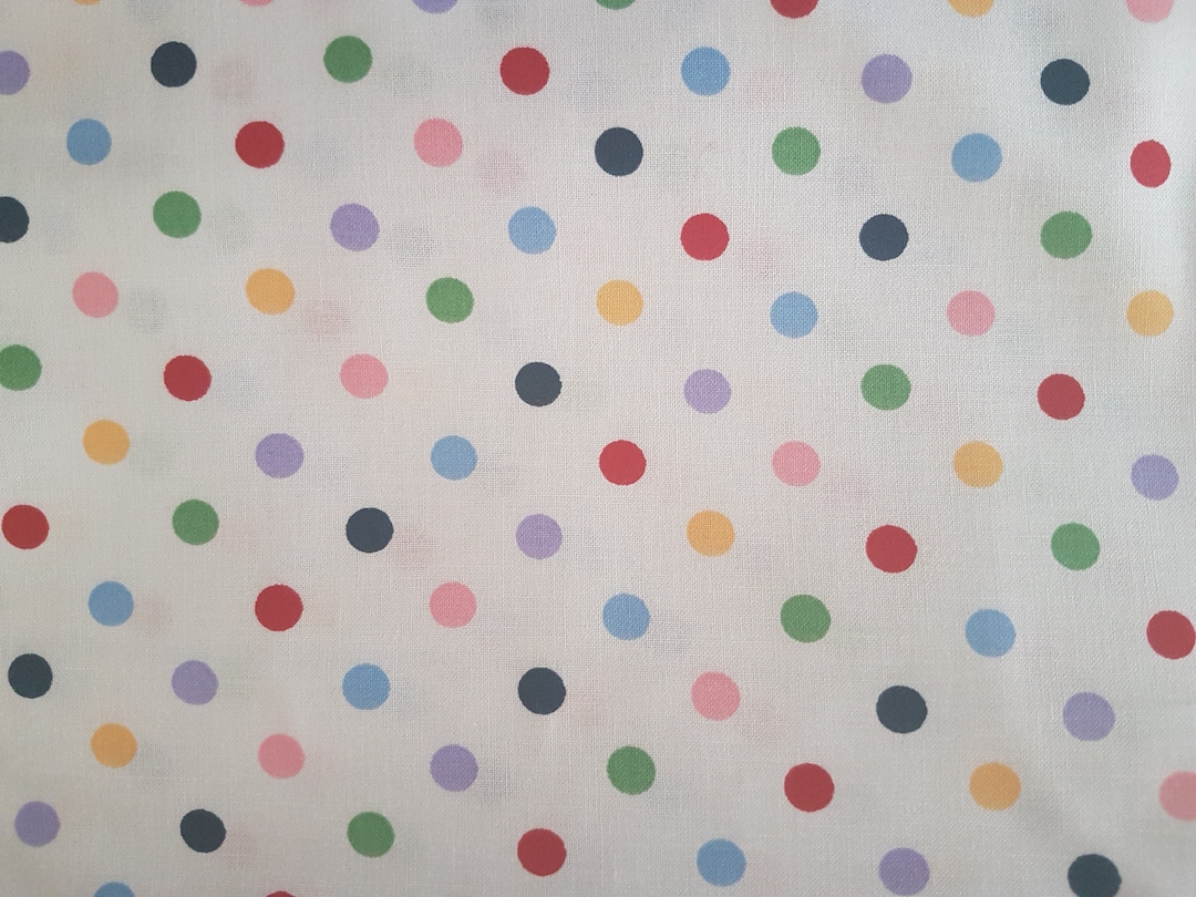 Polka Dot Fabric by the Yard, Dot Fabric, 100% Cotton - Etsy