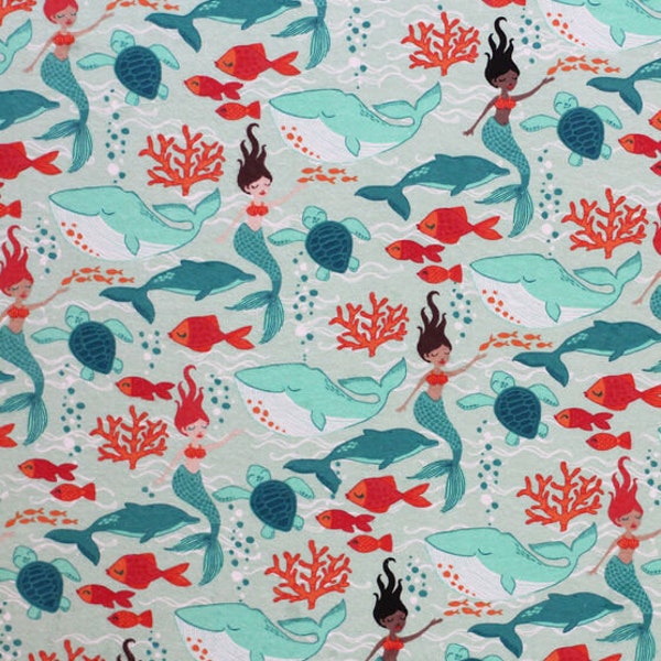 Flannel Mermaid Fabric - Etsy
