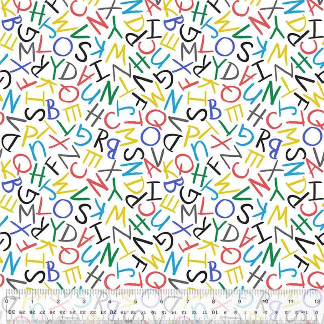 Alphabet Soup Cozy Flannel by Whistler Studio - Oeko-tex Certified ...