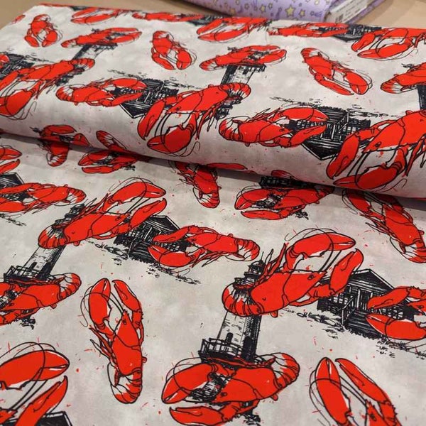 Lobster Fabric - Etsy
