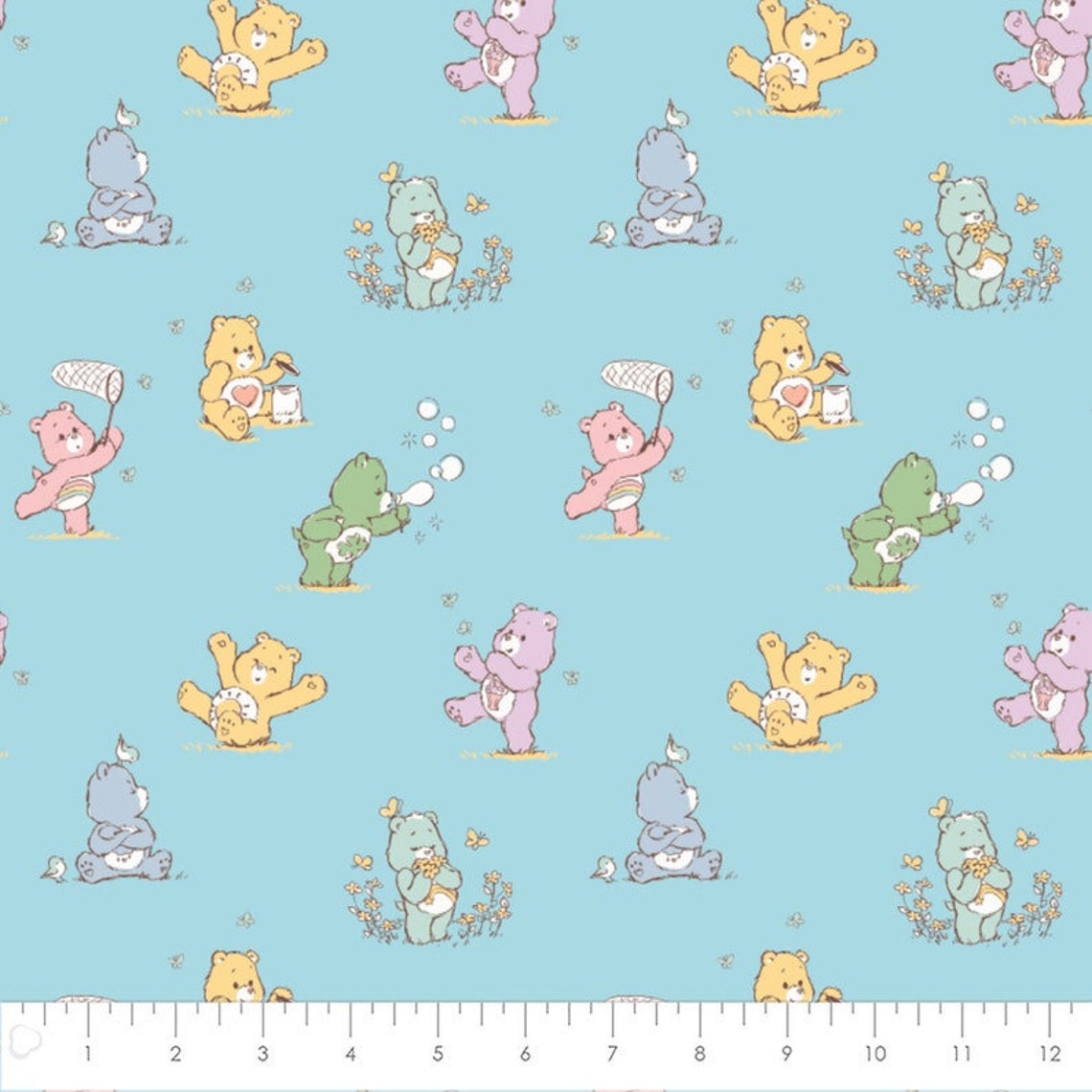 Care Bears Flannel in Blue From Camelot Fabrics 44010405B-3 - Etsy