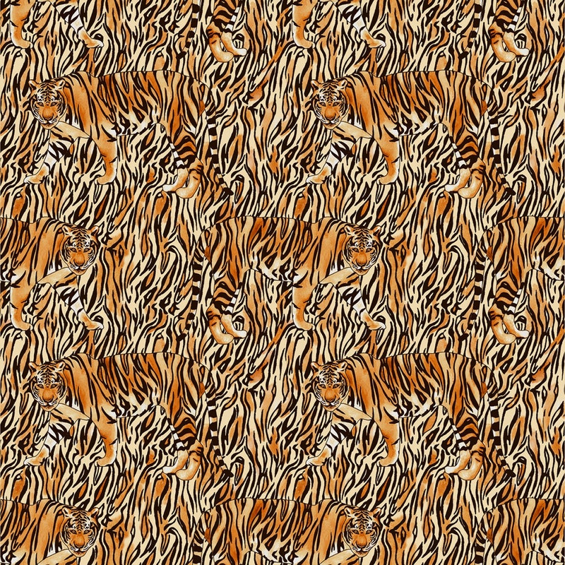 Tiger Print Fabric - Etsy