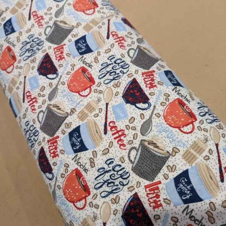 Coffee Cup FLANNEL Cup of Joy Super Snuggle Flannel Fabric by - Etsy