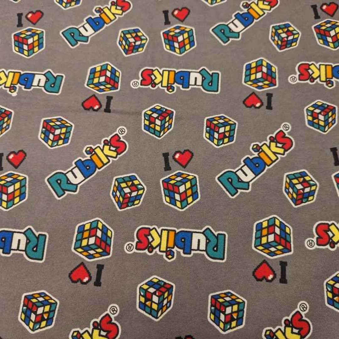 Rubik's Cube FLANNEL by the Yard, Licensed by Camelot Fabrics ...