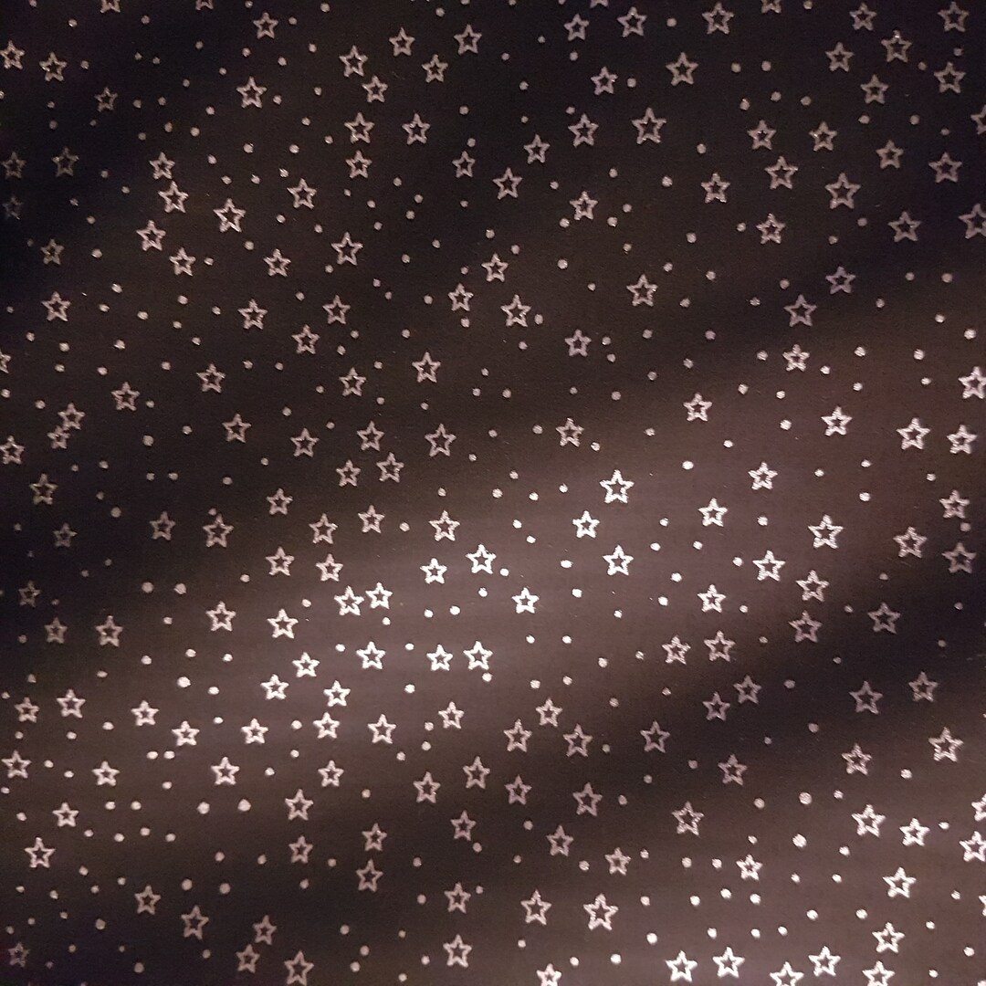 Star Fabric by the Yard, Silver Metallic Stars, Anthology Fabrics ...