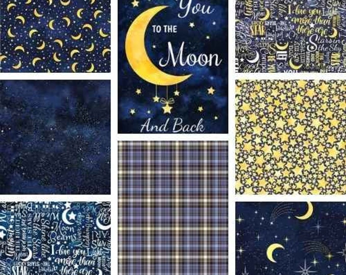 I Love You to the Moon & Back 24 Panel Timeless Treasures Quilting ...