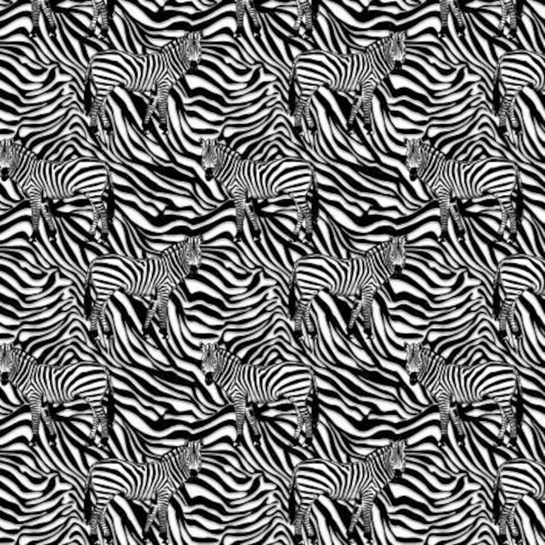 Zebra Print, Wild Camo, Timeless Treasures, 100% Cotton Fabric by the ...
