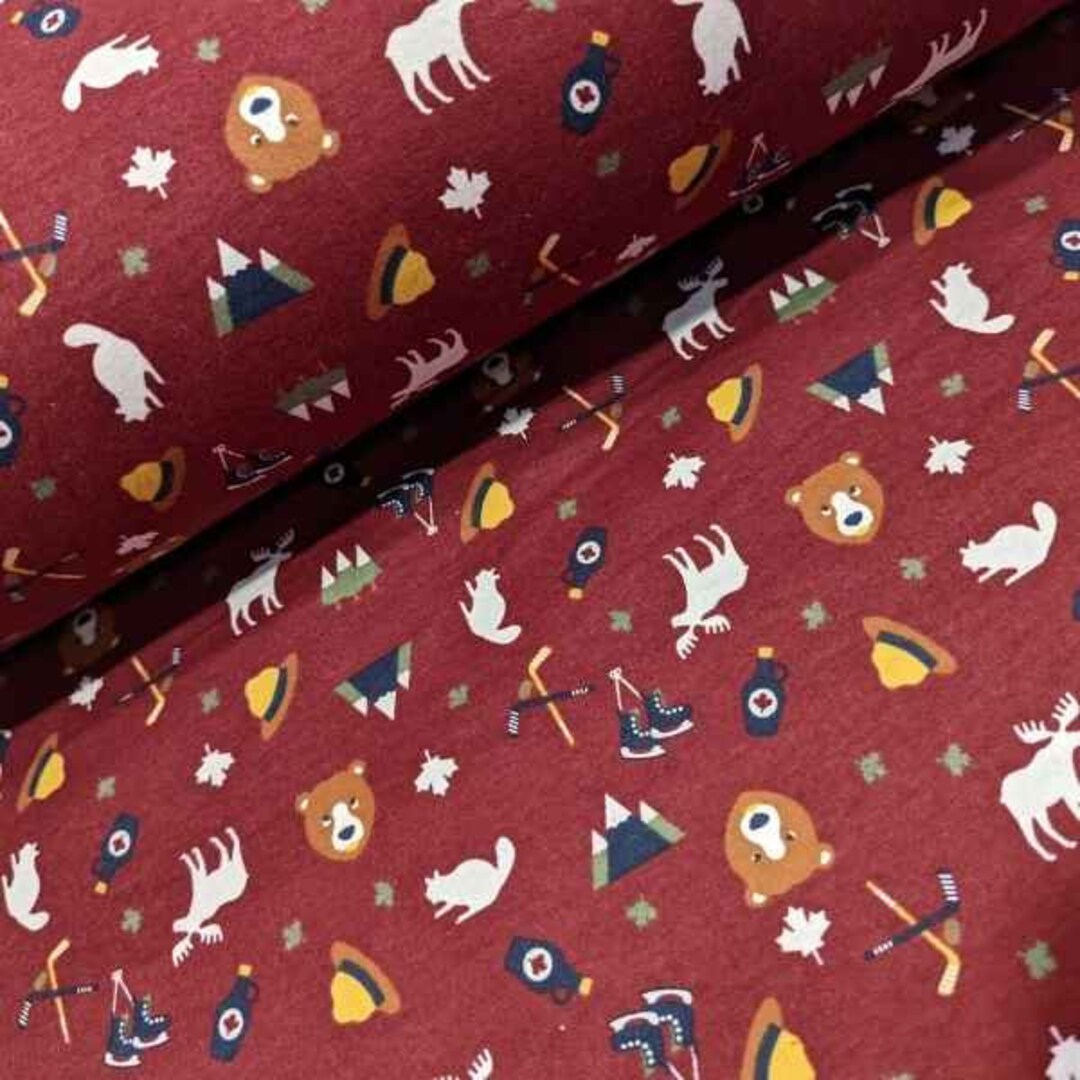 Camp Flannel Fabric: Wilderness Sports Print, 100% Cotton (by the Yard ...