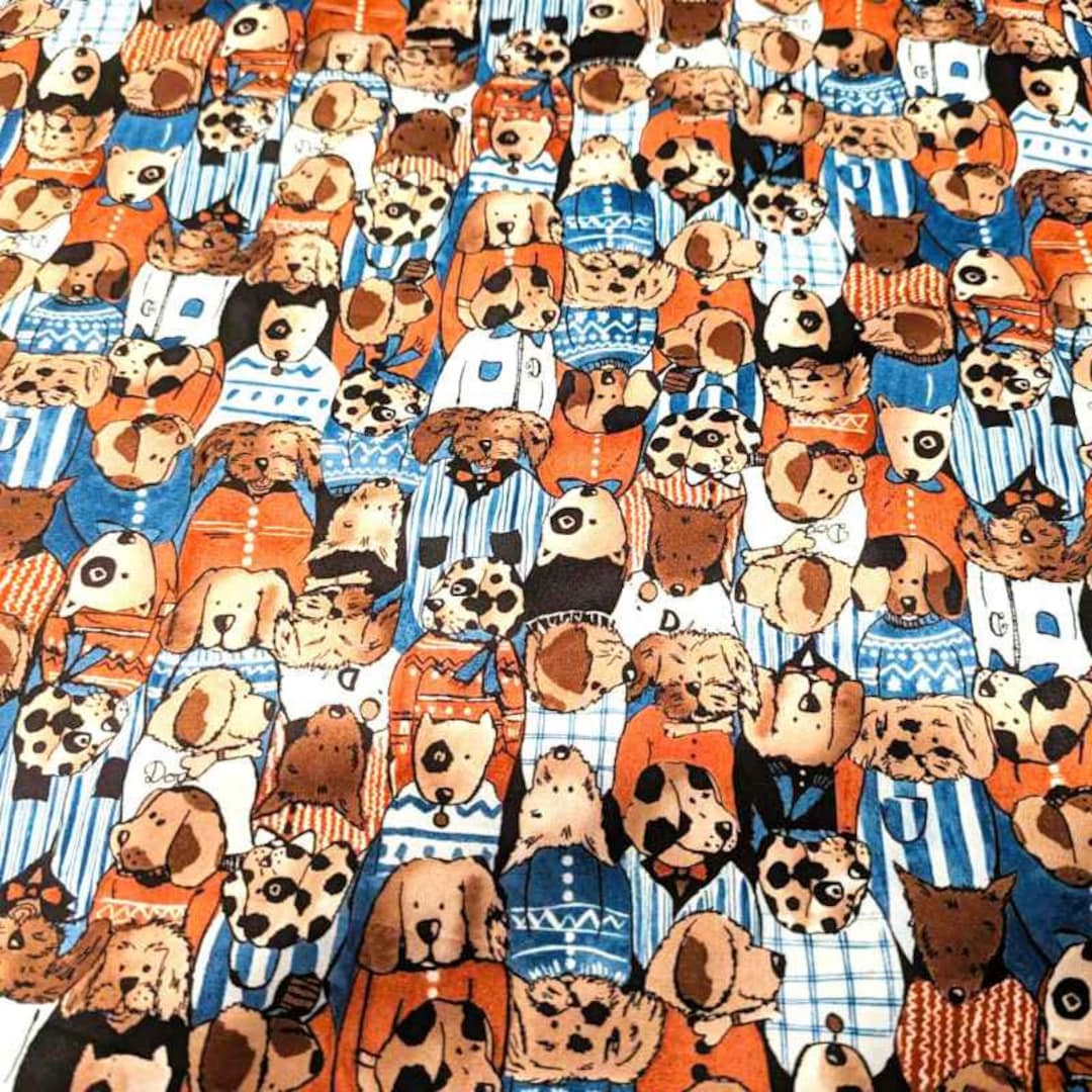 Dog Print PUL Laminated Fabric by the Yard - Etsy