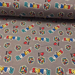 Rubik's Cube FLANNEL by the Yard, Licensed by Camelot Fabrics ...