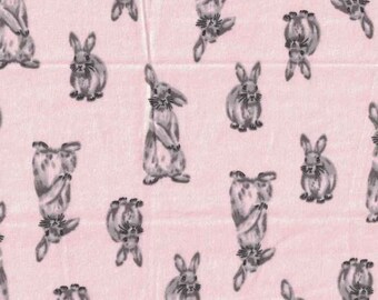Bunny Flannel Fabric | Etsy