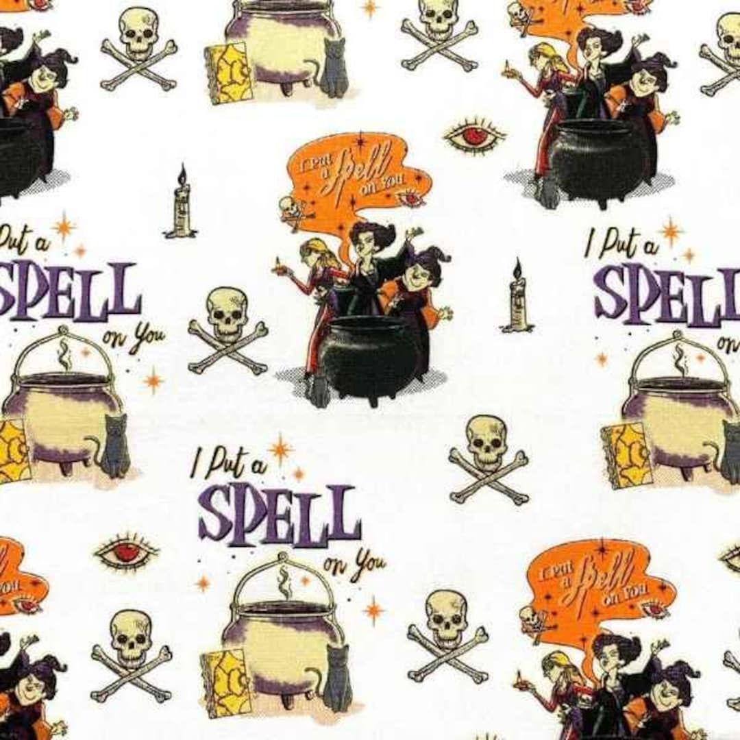Witch Fabric Disney Hocus Pocus by the Yard - Etsy