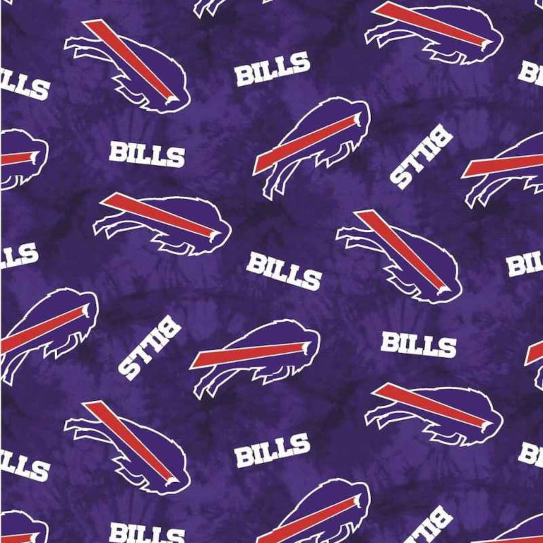 Buffalo Bills NFL Fabric / NFL Buffalo Bills Cotton on Blue, Fabric by ...
