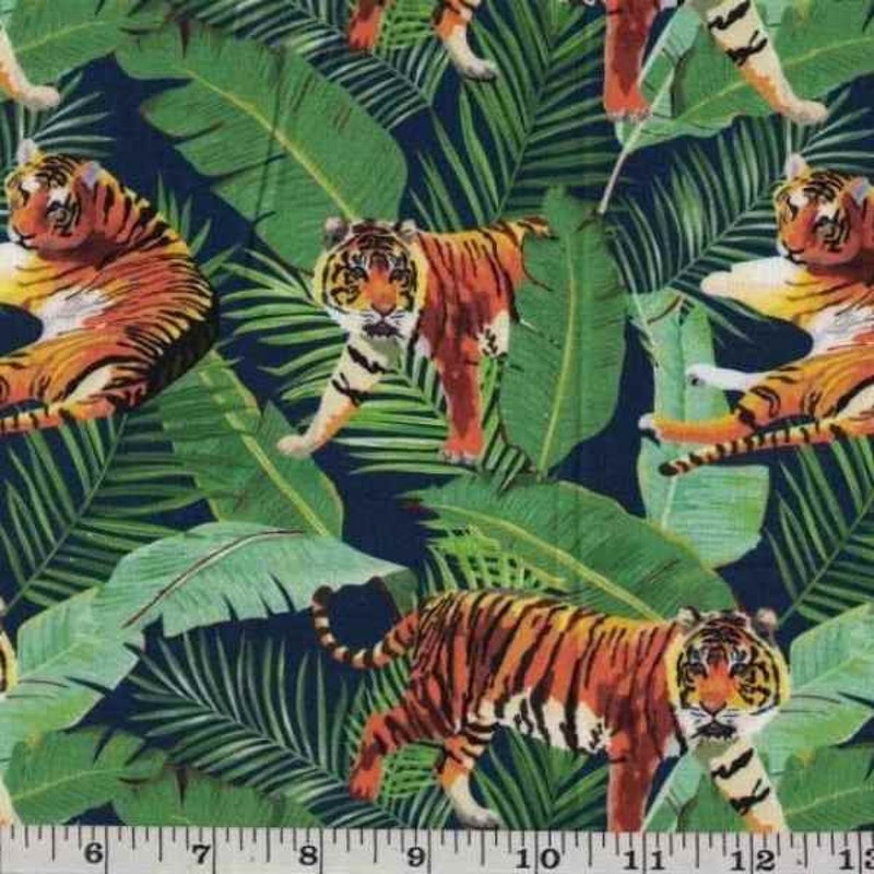 Tiger Fabric - Etsy