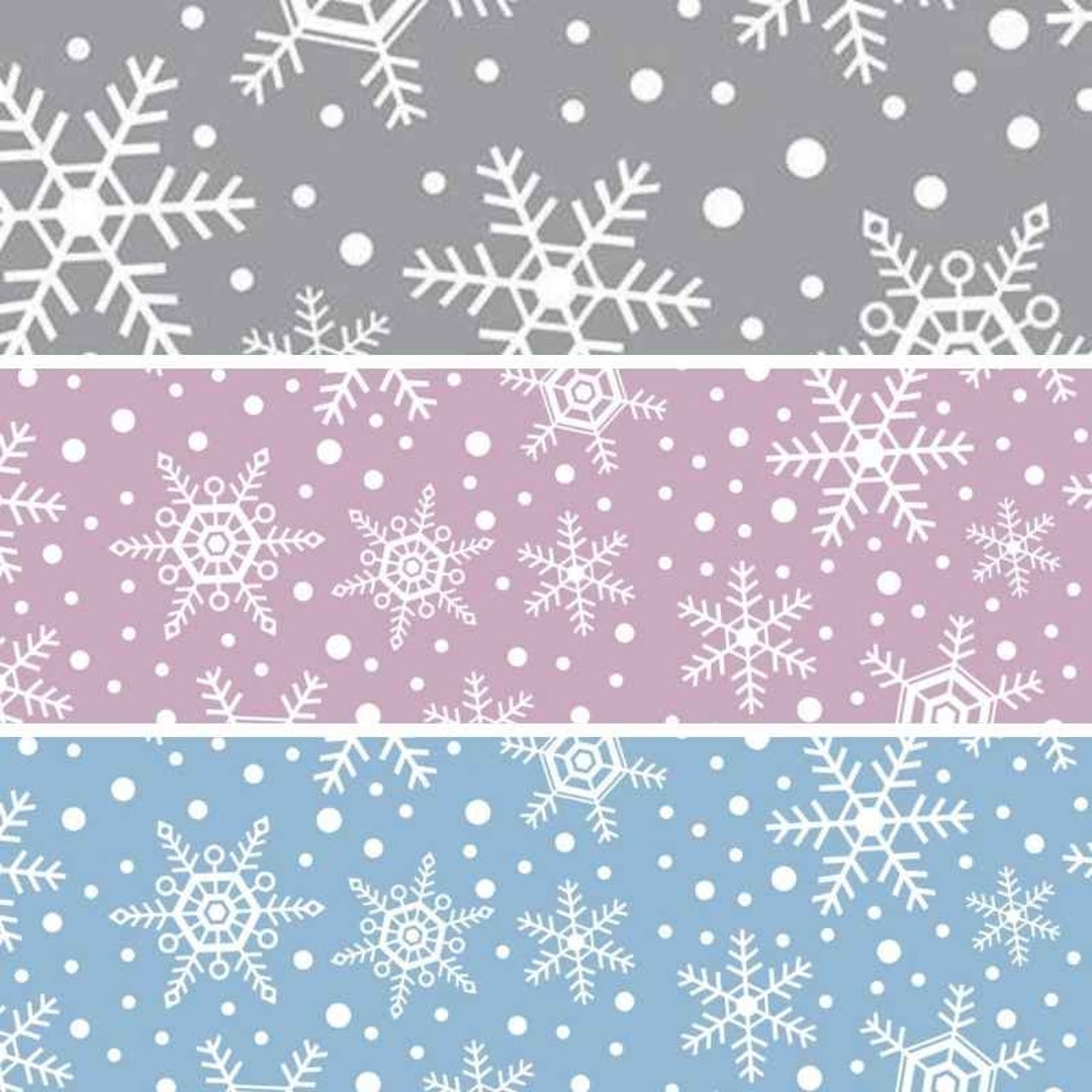 Fleece Fabric by the Yard, Camelot Fabrics, Snowflakes Printed Fleece ...