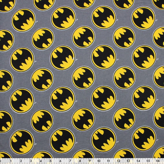 Batman Flannel Fabric BATMAN DC Comic Flannel Fabric Multicolor