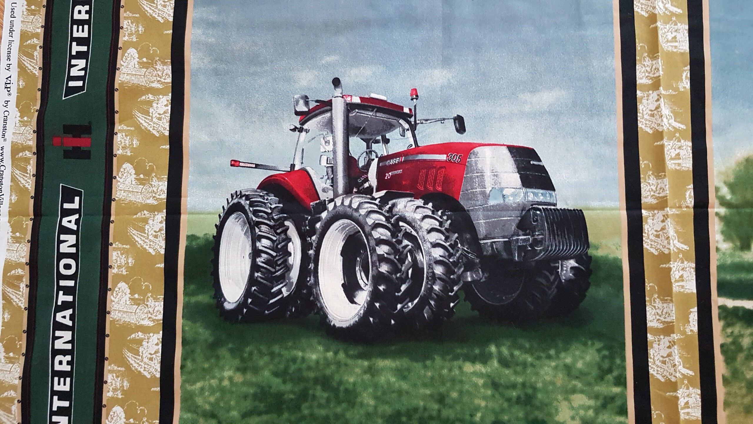 Materials VIP Cranston Farmall,Case,IH Tractor Fabric by the Yard Craft ...