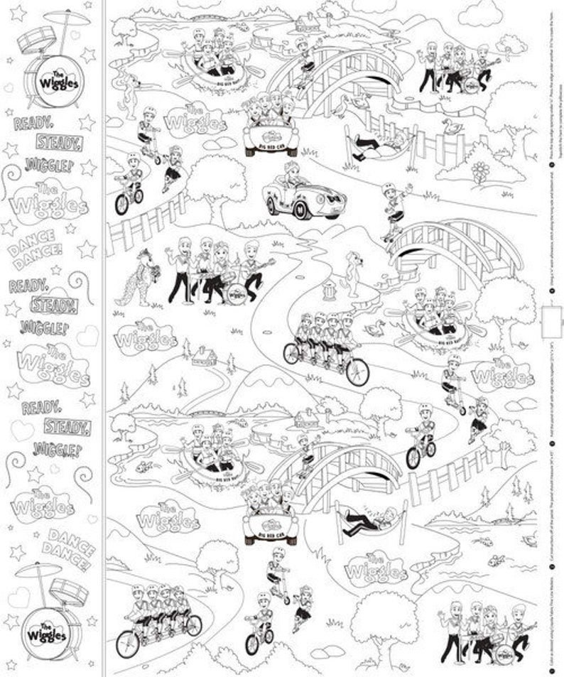 Color Me Pillowcase the Wiggles Pillowcase Panel the Wiggles Fabric ...