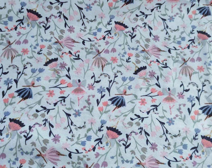 Pastel Floral FLANNEL, Fairy Flannel, Fabric by the Yard, White - Etsy