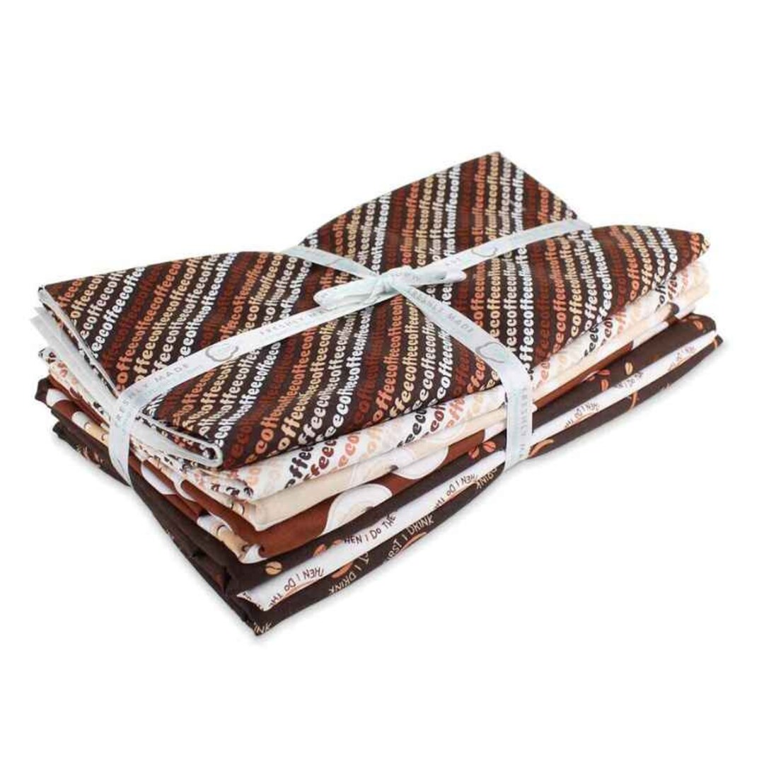 Coffee Fabric by the Yard, Camelot Fabric's Cool Beans Collection 7pc ...