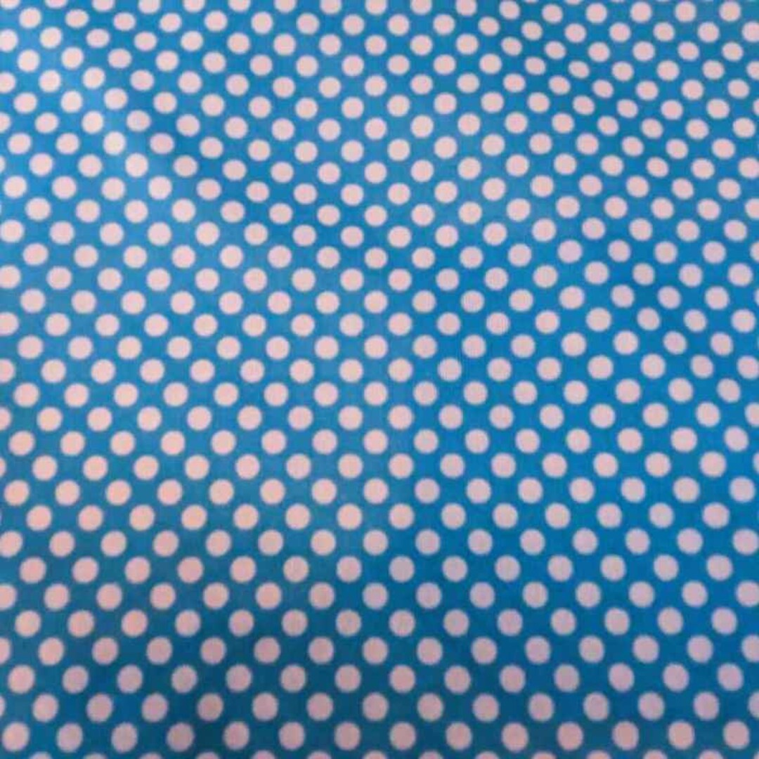 PUL Fabric, Polka Dot PUL on Light Blue, Wet Bags, Waterproof Laminated ...