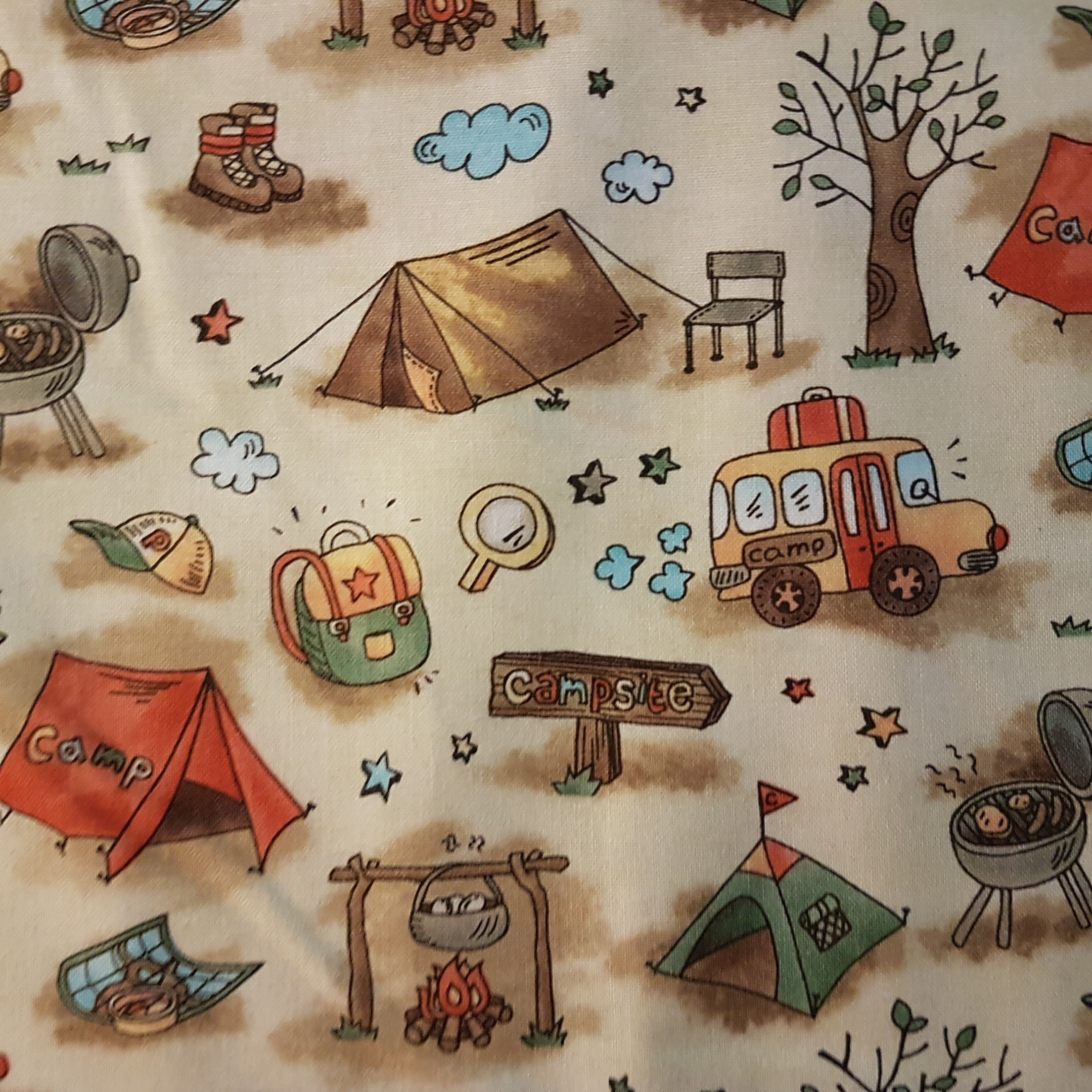 Camping Fabric Tent Fabric Campsite Fabric Premium 100% | Etsy