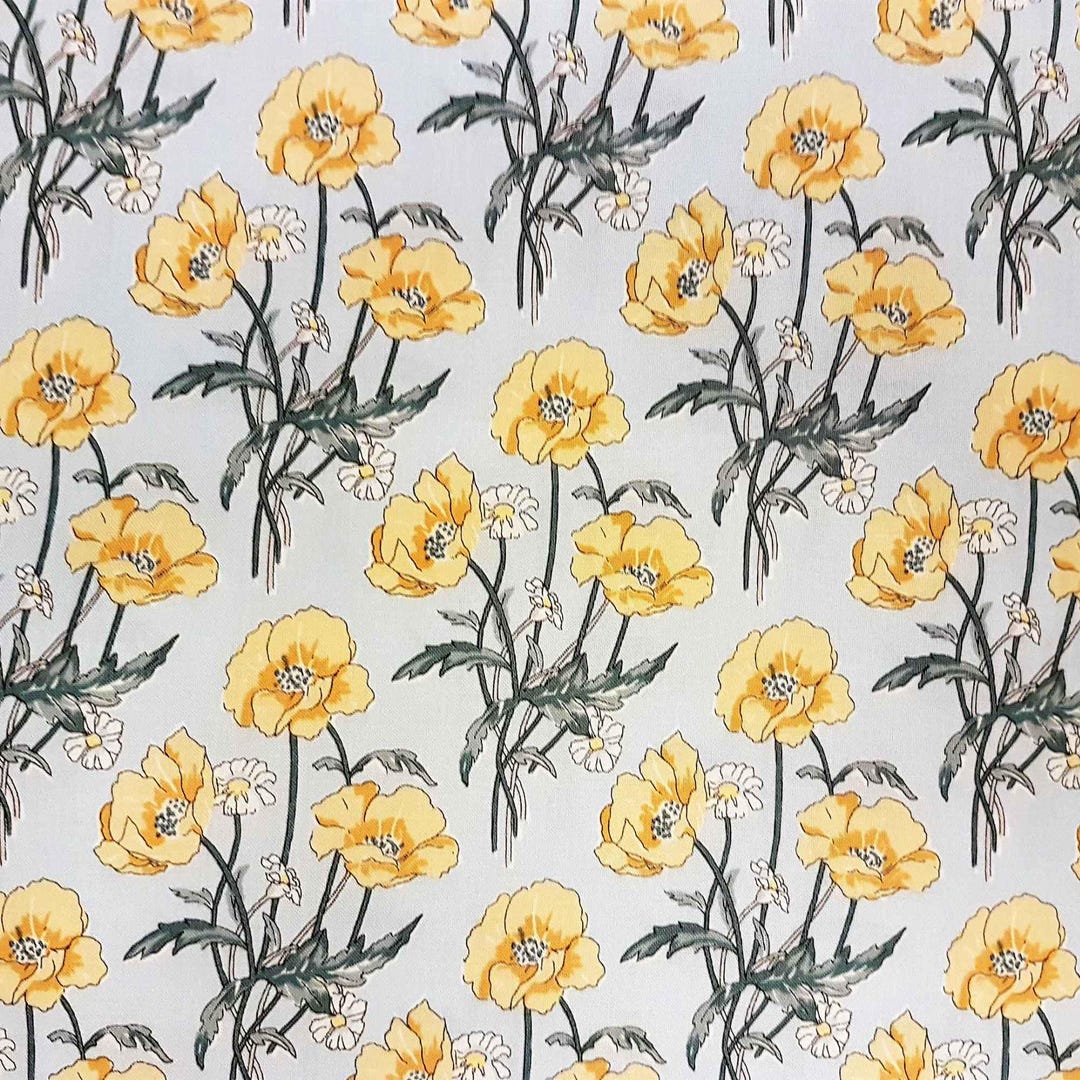 Marigold Fabric, Floral Fabric by the Yard, Rudia Collection Ltd ...