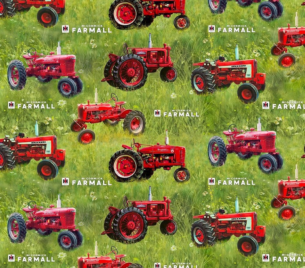 Materials VIP Cranston Farmall,Case,IH Tractor Fabric by the Yard Craft ...