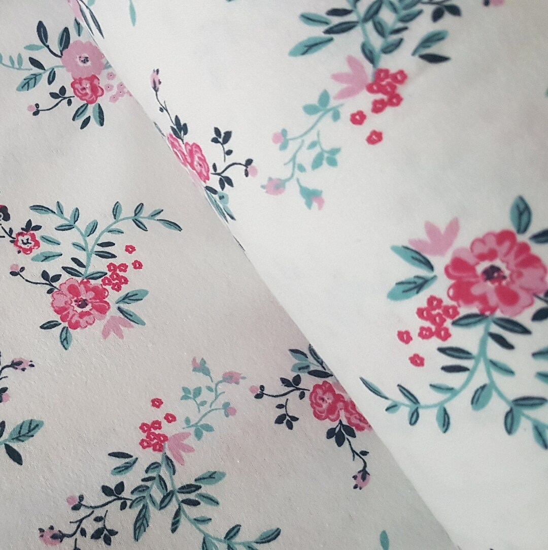 FLANNEL Fabric, Rose Flannel, Floral Flannel, Pajama Fabric, Spring ...