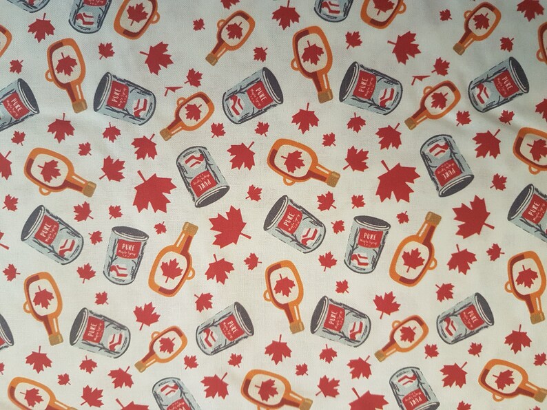 Maple Leaf Fabric by the Yard Maple Syrup Fabric Canadian - Etsy