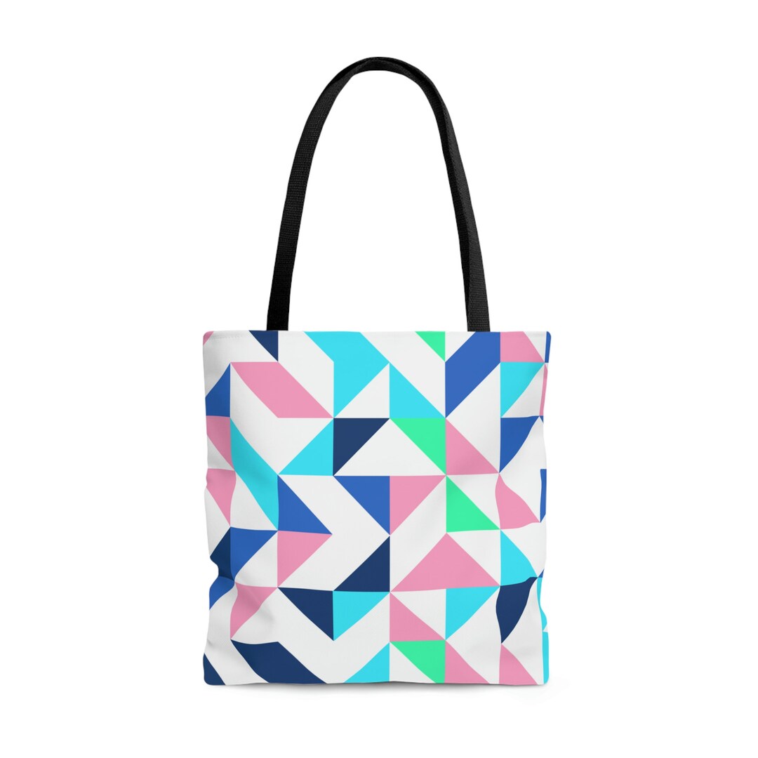Geometric Colorful Triangle Design - AOP Tote Bag - Etsy