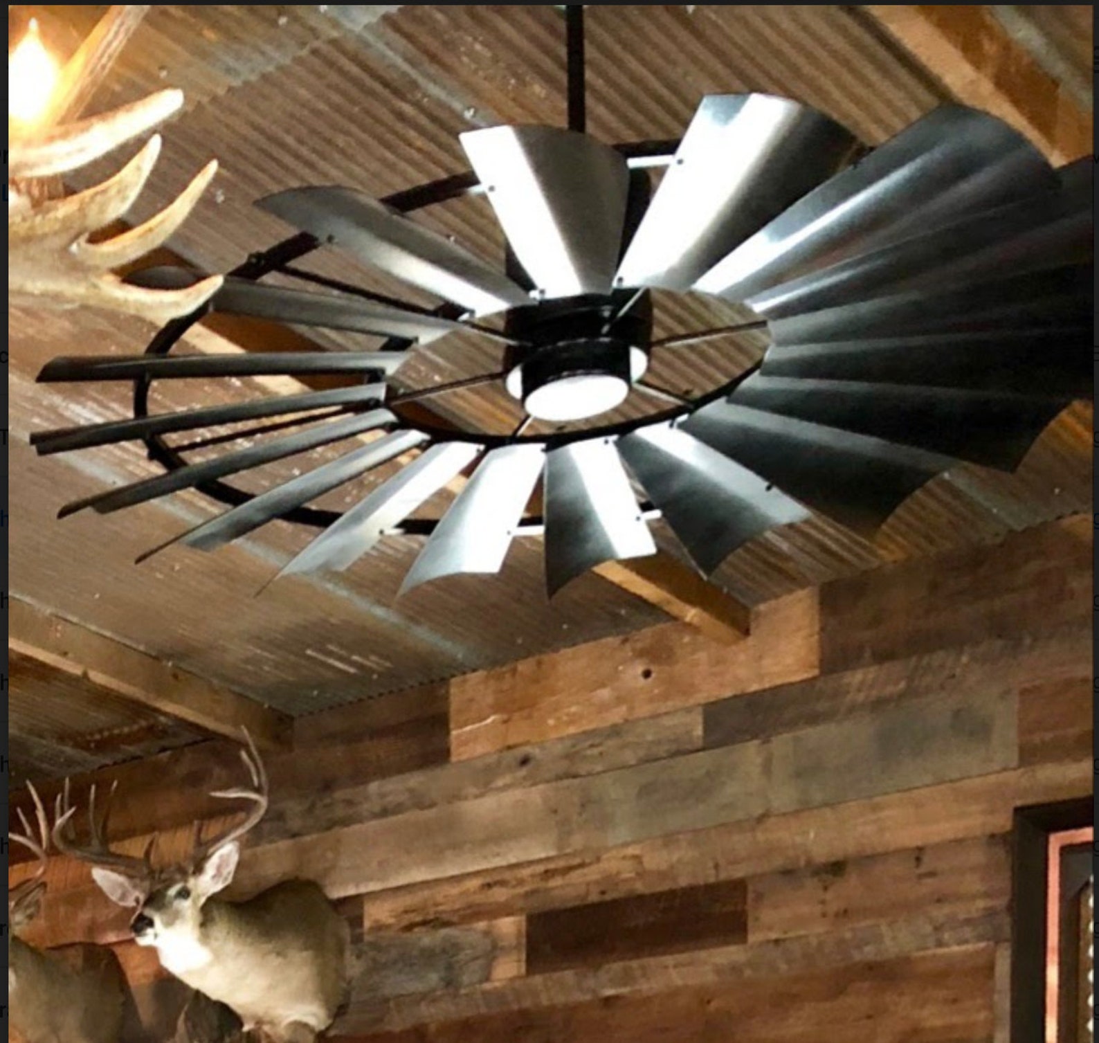 Matte Black Windmill Ceiling Fan | the Patriot Fan - Etsy