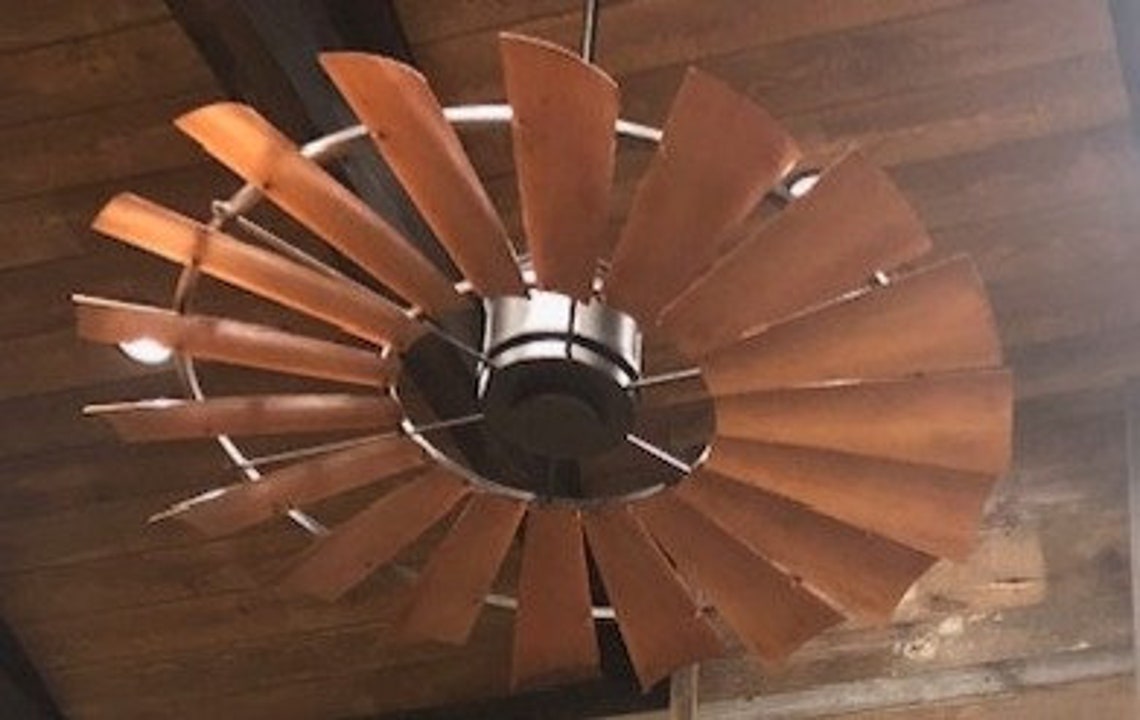 Rustic Copper Windmill Ceiling Fan | the Patriot Fan - Etsy