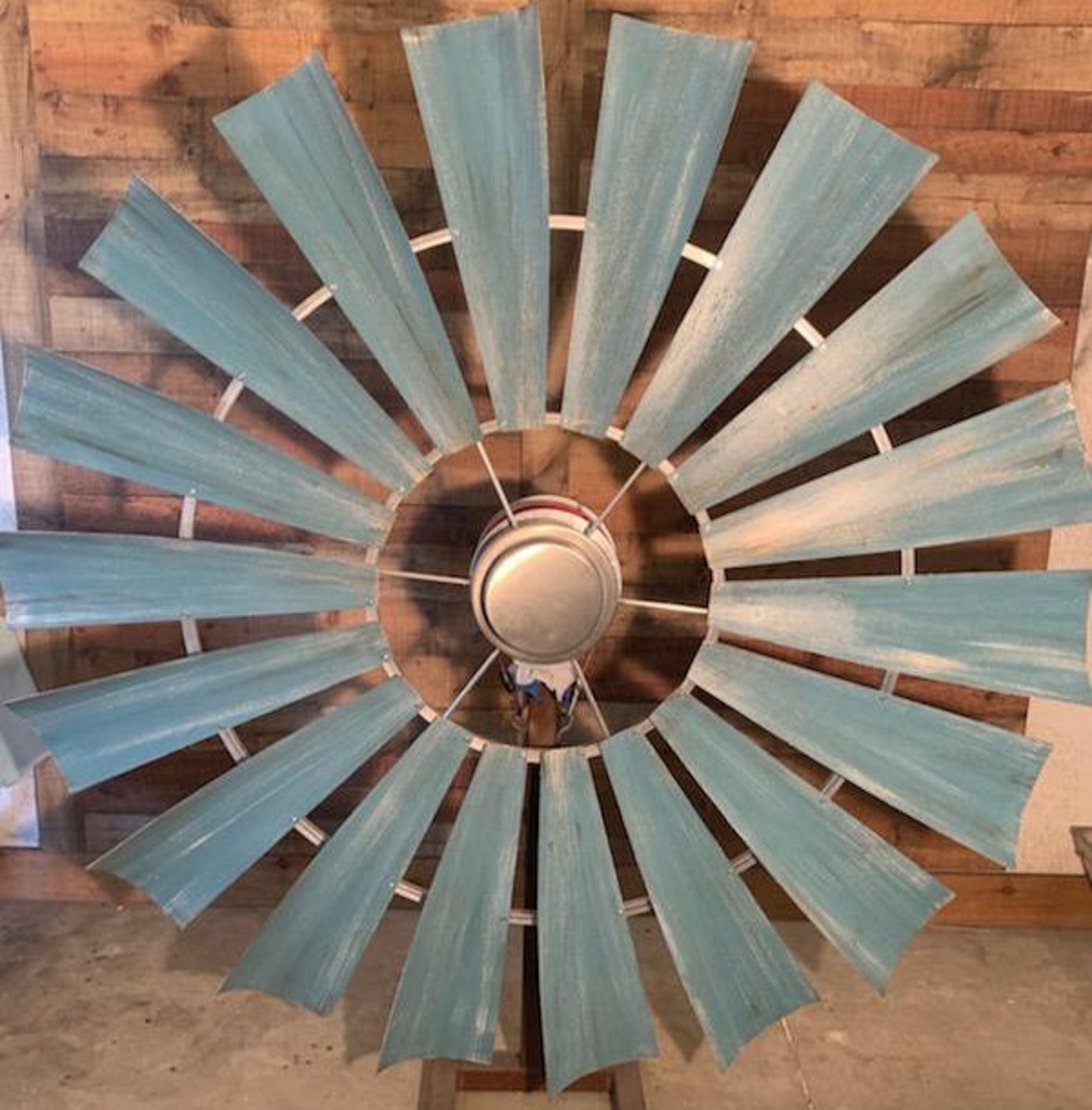 Weathered Texas Turquoise Windmill Ceiling Fan | the American Fan - Etsy