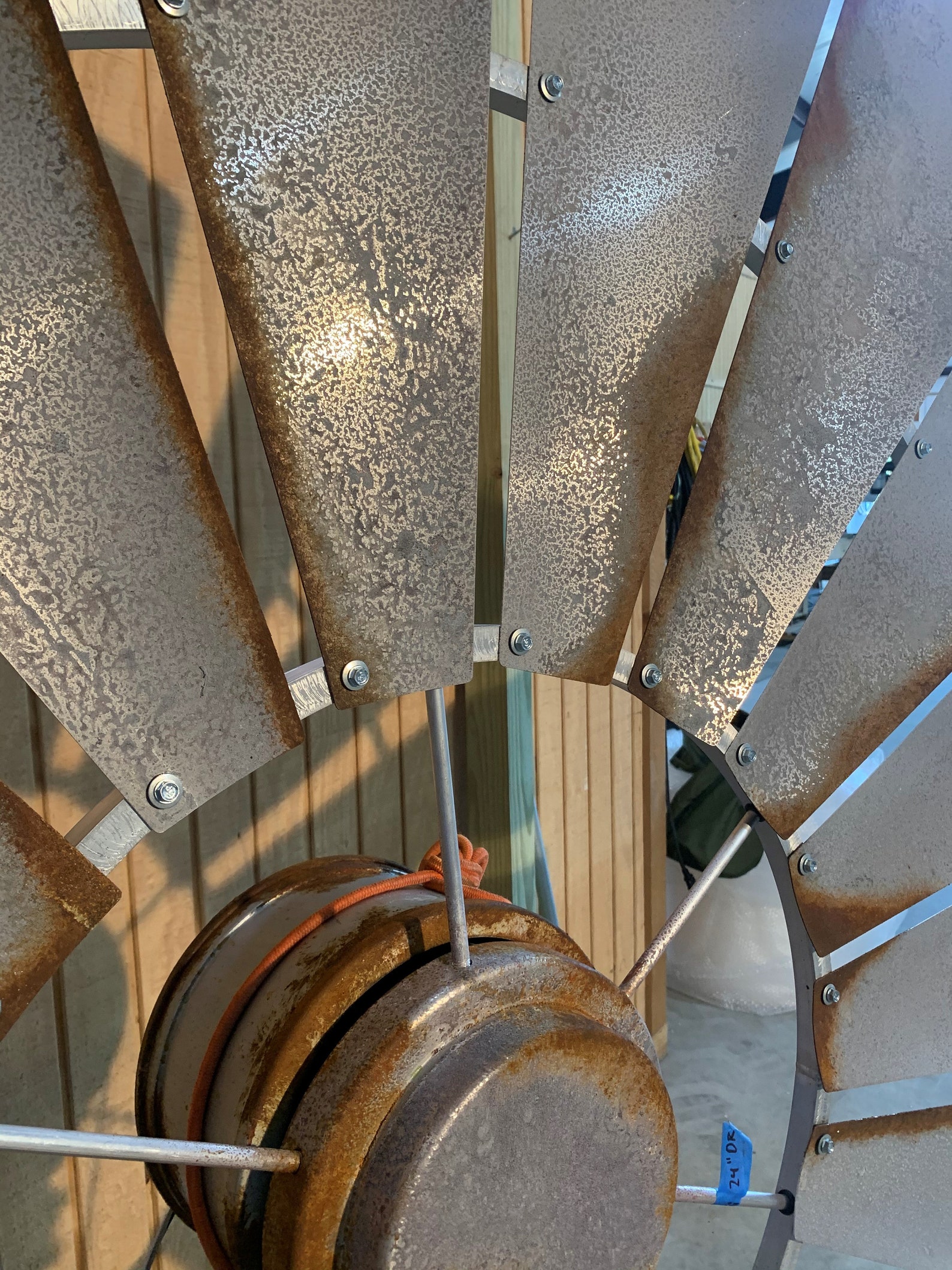 Barn Metal Windmill Ceiling Fan the Patriot Fan - Etsy