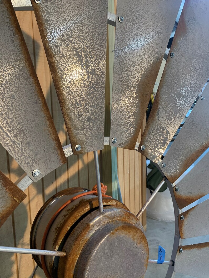 Barn Metal Windmill Ceiling Fan the Patriot Fan - Etsy